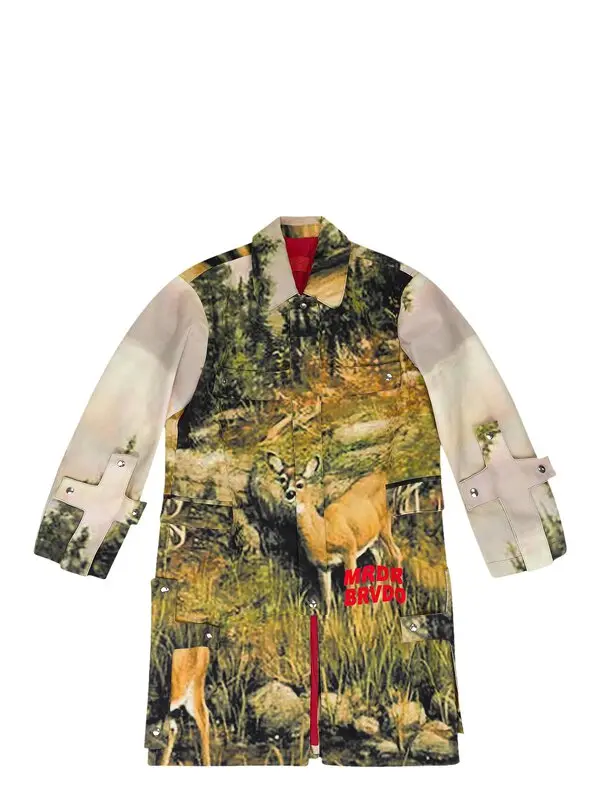 WHO DECIDES WAR BY EV BRAVADO Woodland Cross Trench Coat - Multicolor