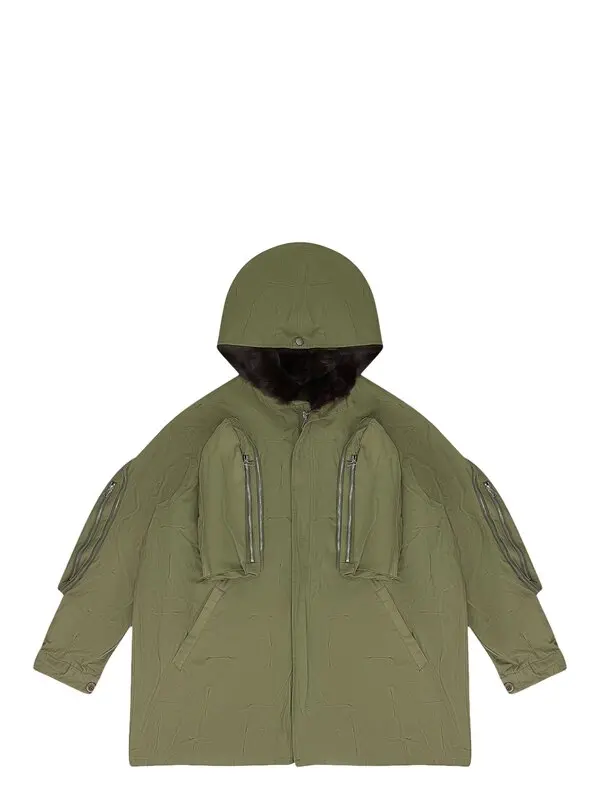 WHO DECIDES WAR BY EV BRAVADO Window Pocket Parka - Green