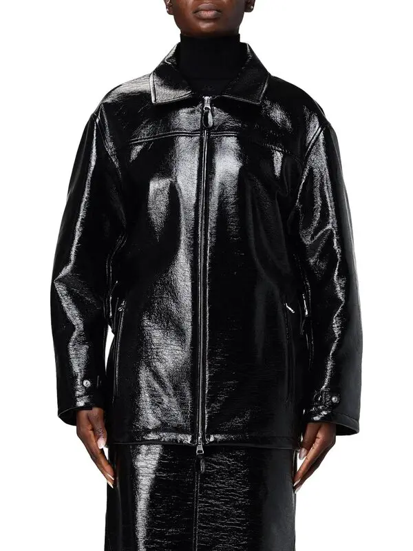 COURREGES Leather Jacket - Black