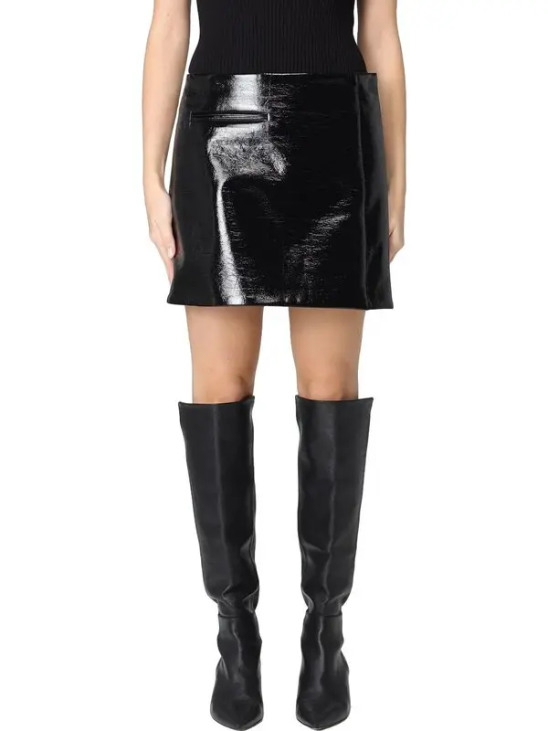 COURREGES Coated Mini Skirt - Black