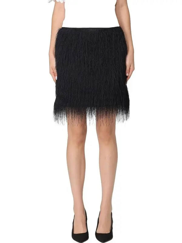 TWINSET Fringe Skirt - Black