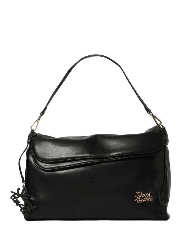 SECRET PON-PON Shoulder Bag - Black