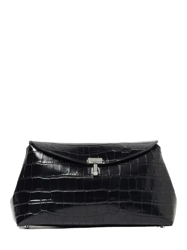 TOTEME Croc Effect Clutch - Black
