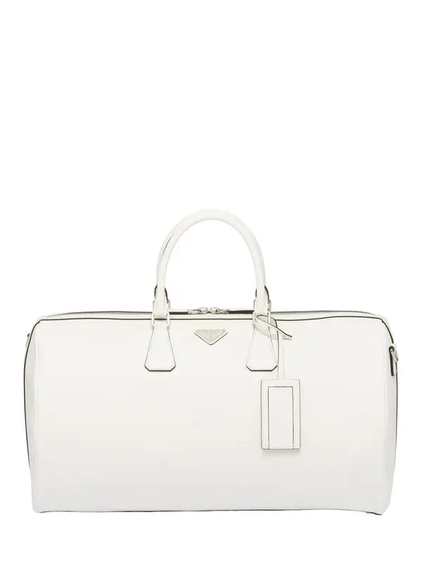 Prada Saffiano Leather Travel Bag - White
