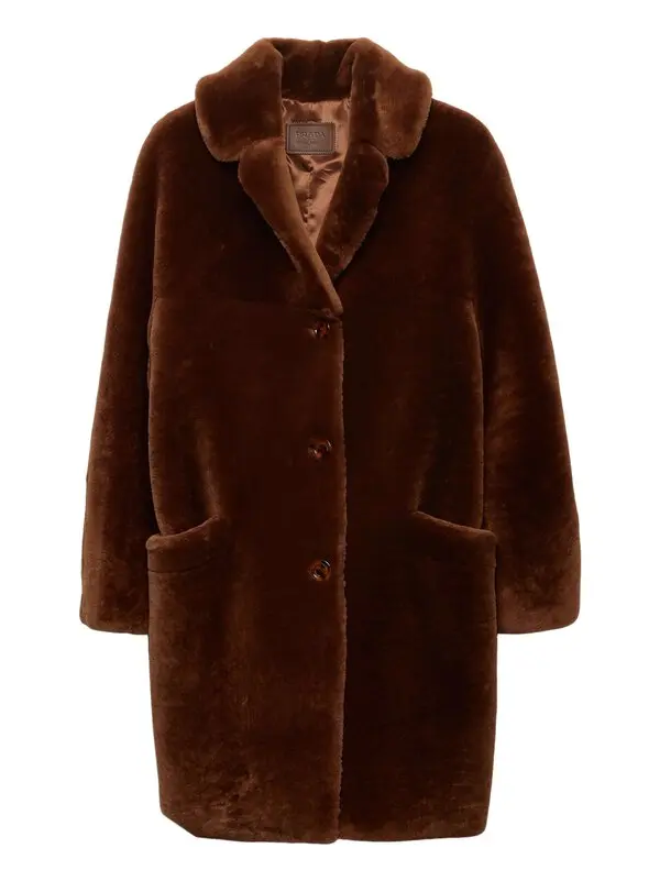 Prada Shearling Coat - Cognac
