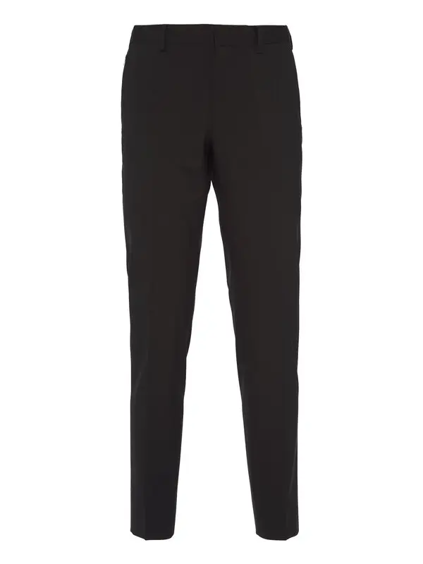 Prada Light Stretch Wool Pants - Black