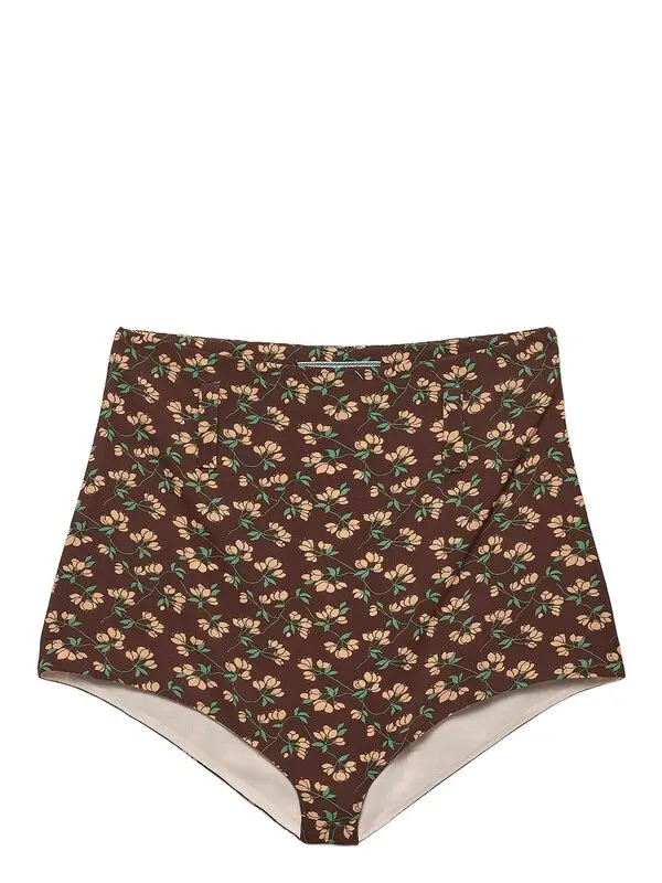 Prada Floral Print Brief - Ebony