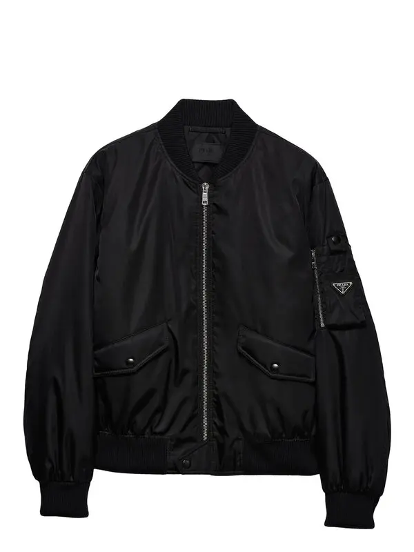 Prada Re-nylon Bomber Jacket - Black