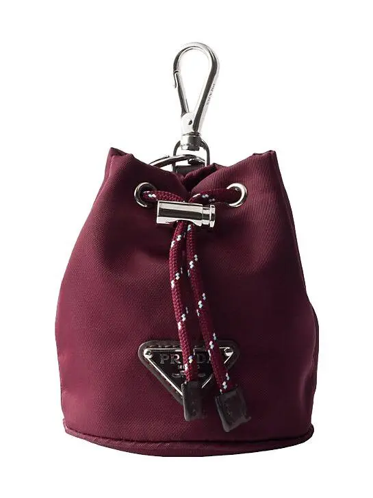 Prada Speedrock Mini Icon Re-nylon Bag Charm - Burgundy