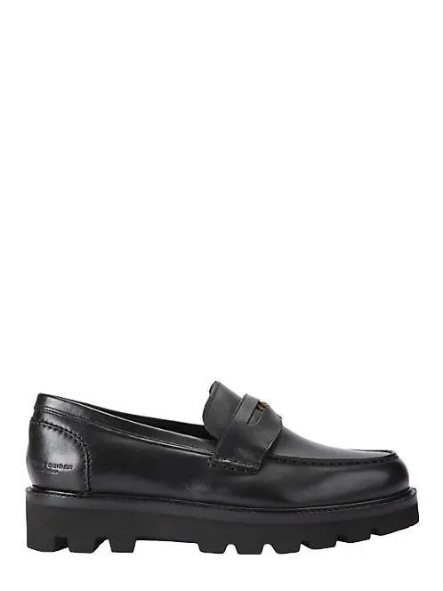 Kurt Geiger Brompton Leather Penny Loafers - Black