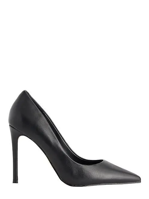 Steve Madden Heeled Leather Courts - Black