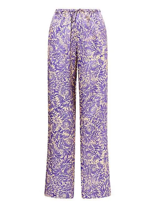 Dries Van Noten Puvis Printed Silk Trousers - Peach