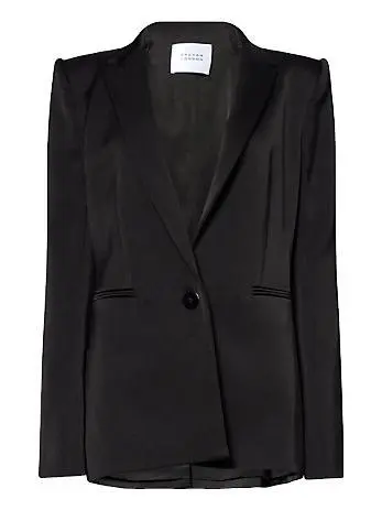 Galvan Sculpted Single-breasted Woven Blazer - Black