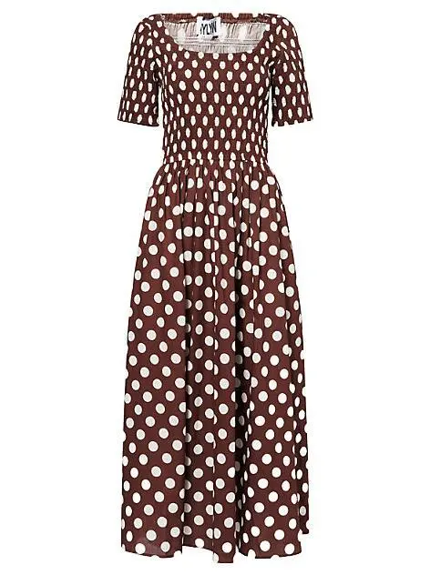 AMY LYNN Matilda Cotton-poplin Maxi Dress - Brown