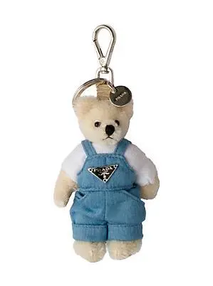 Prada Teddy Bear Bag Charm - White
