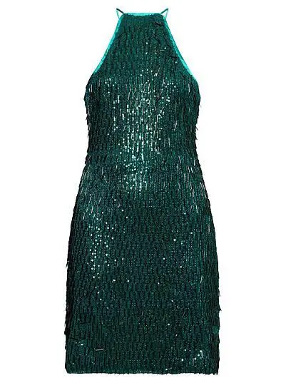 AMY LYNN Sequin Embellished Mini Dress - Teal