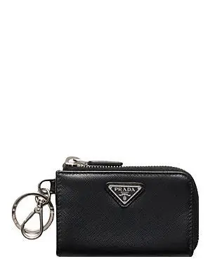 Prada Mini Pouch Saffiano Leather Bag Charm - Black