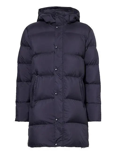 ARNE Mid-length Padded Shell-down Coat - Navy