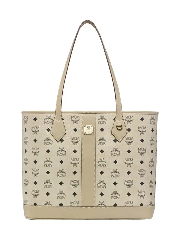 Mcm Liz Shopper - Beige + Black