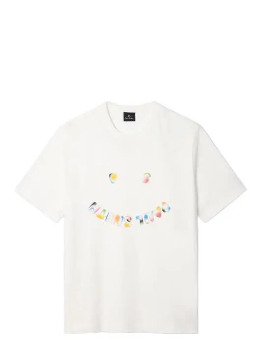 Paul Smith Ecru Casual-fit 'happy' T-shirt - White