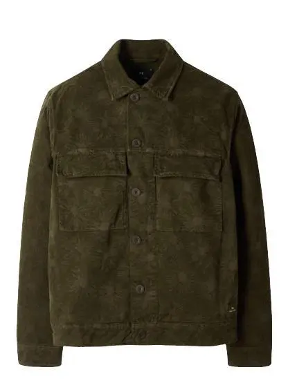 Paul Smith Cotton-twill Floral Jacket - Green