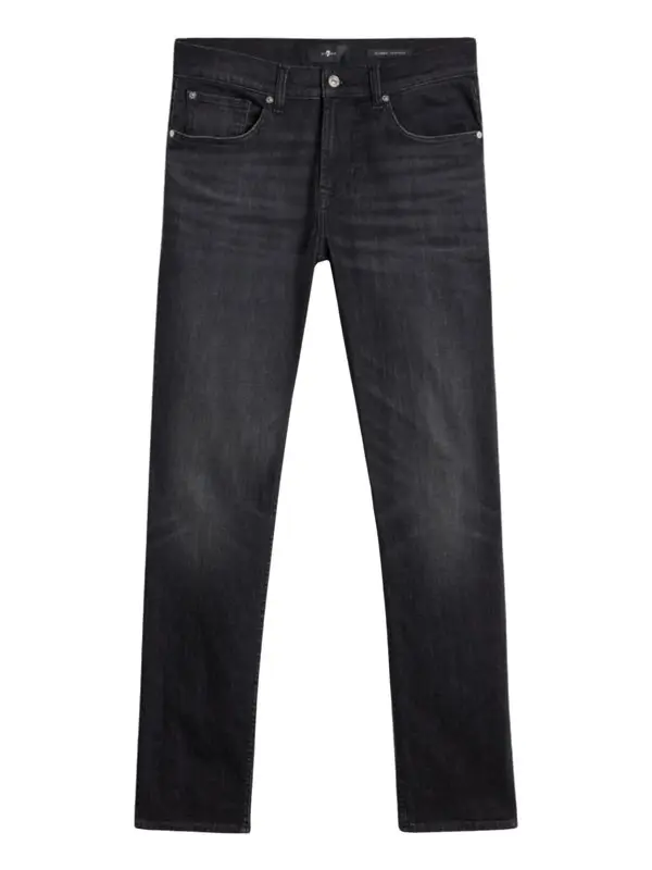 7 For All Mankind Stretch Cigarette Trousers - Black