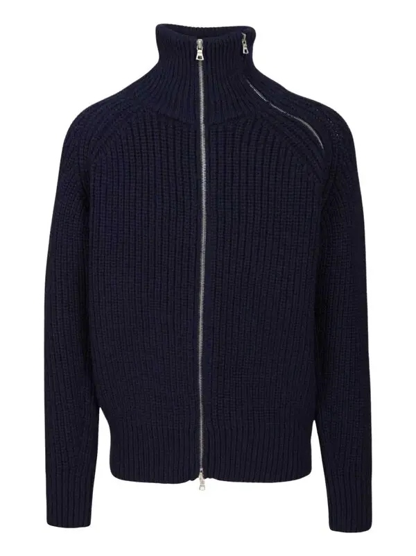 Dries Van Noten Monty Full Zip Sweater - Blue