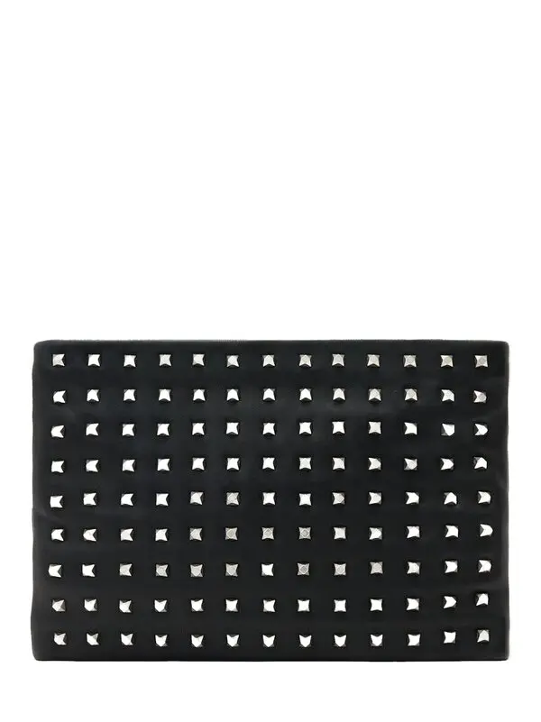 ALLSAINTS Bettina Embellished Leather Clutch - Black