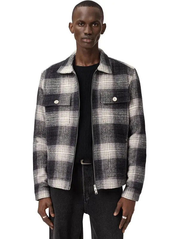 ALLSAINTS Matheson Check Jacket - Black/off White
