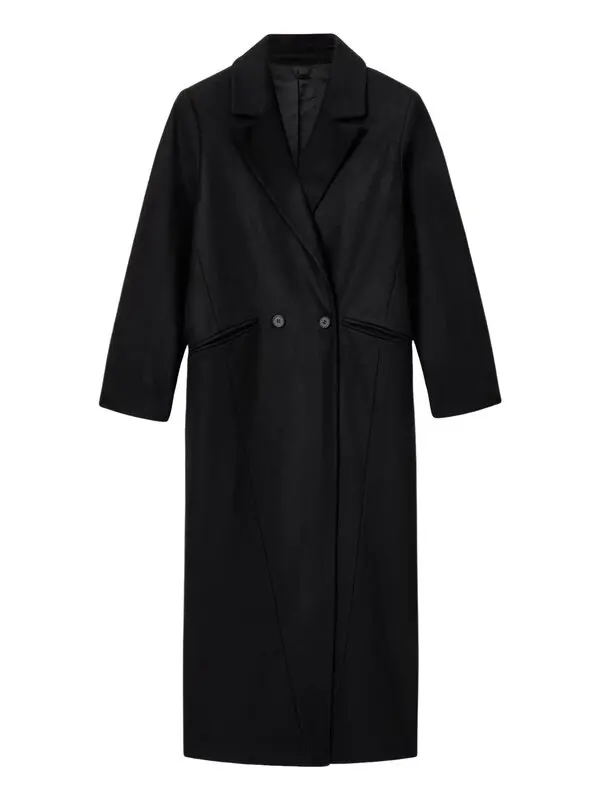 ALLSAINTS Nellie Double Breasted Coat - Black