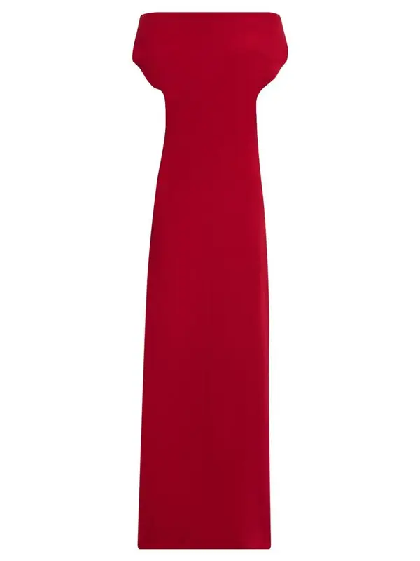 Proenza Schouler Rosina Draped Double-crepe Dress - Scarlet