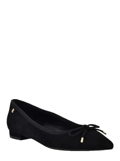 Tommy Hilfiger Kimio Pointed Toe Flat - Black