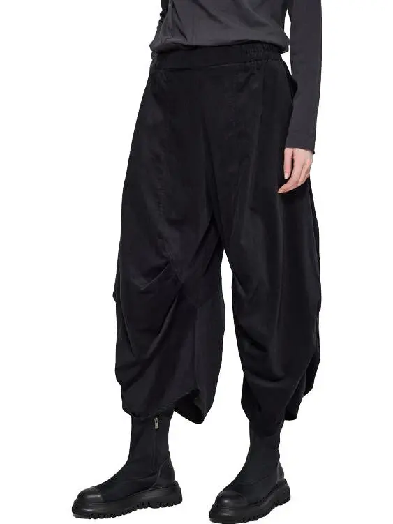 LUUKAA Noira Pleated Balloon Pants - Black