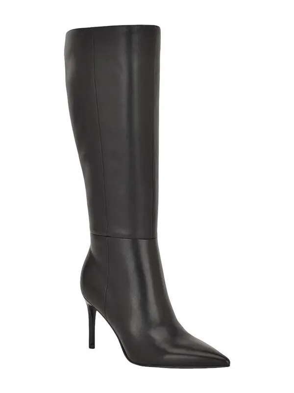 Nine West Pointed Toe Knee High Boots - Black