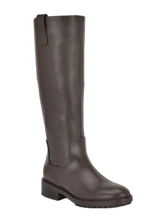 Nine West Leigha Knee High Boots - Dark Brown