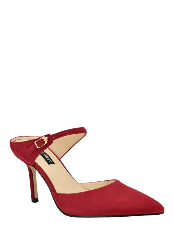 Nine West Danela Pointed Toe Mule - Dark Red