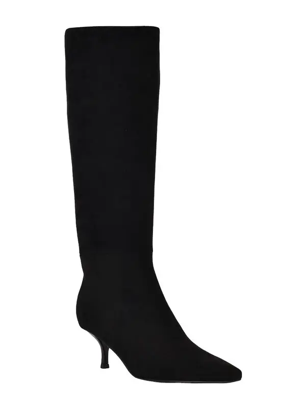 Nine West Havier Knee High Kitten Heel Boots - Black