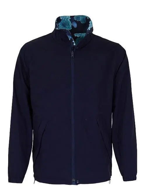 LORDS OF HARLECH Pasquali Reversible Performance Jacket - Serious Floral Navy