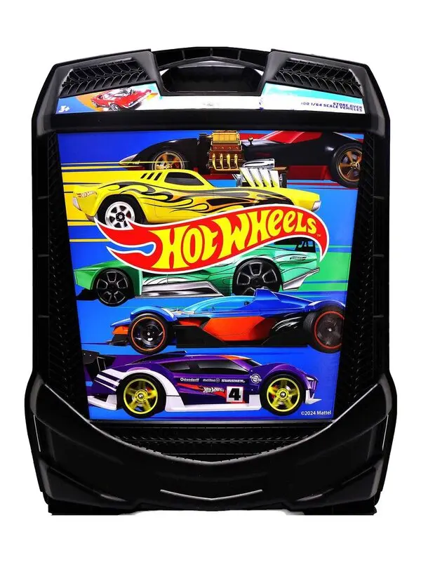 HOT WHEELS 100-car Rolling Storage Case With Retractable Handle - Multicolored