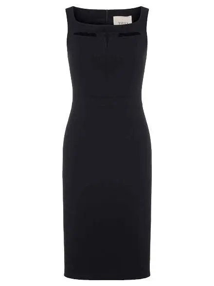THEO THE LABEL Daphne Bow Pencil Dress - Black