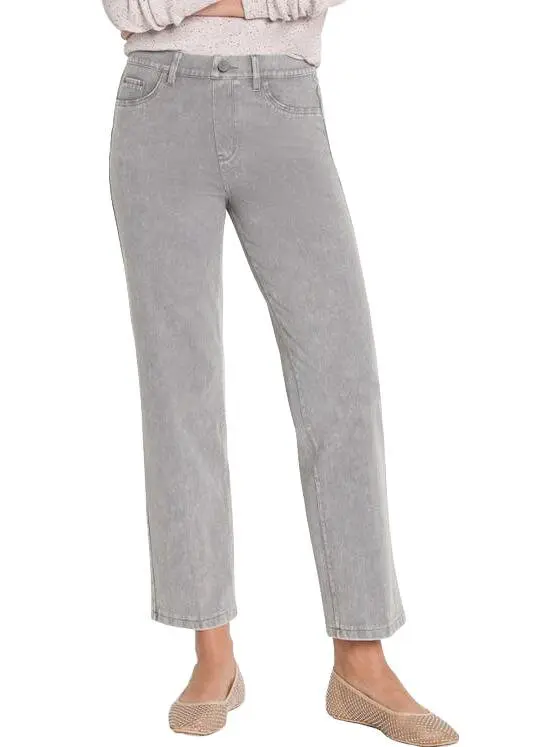 NIC+ZOE Recess Straight Leg Ankle Knit Jeans - Platinum