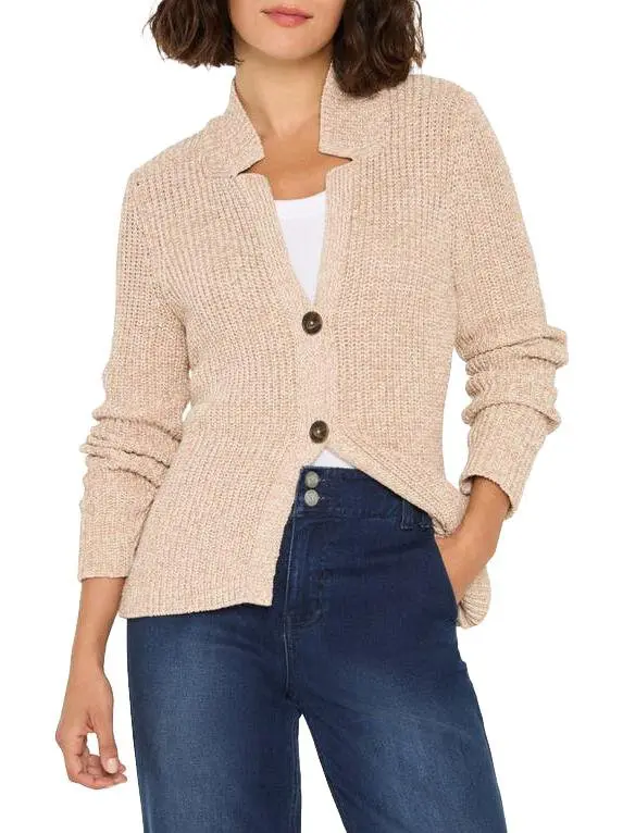 NIC+ZOE Shaker Stitch Cady Sweater Jacket - Neutral Mix