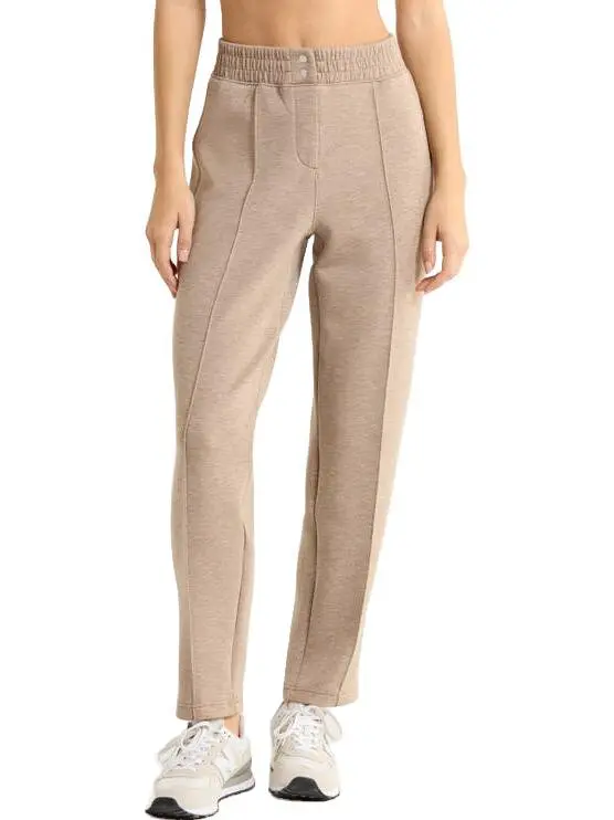 Spanx Brushed Airessentials® Slim Straight Leg Pants - Birch Heather
