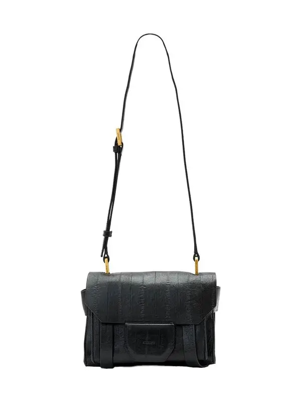 ALLSAINTS Mini Ursa Eel Embossed Crossbody Bag - Black