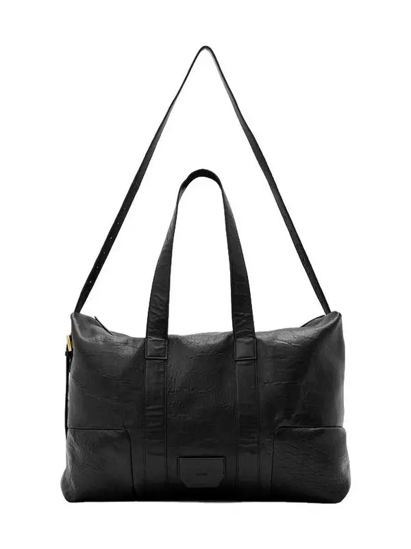 ALLSAINTS Ares Grain Carryall Tote - Black