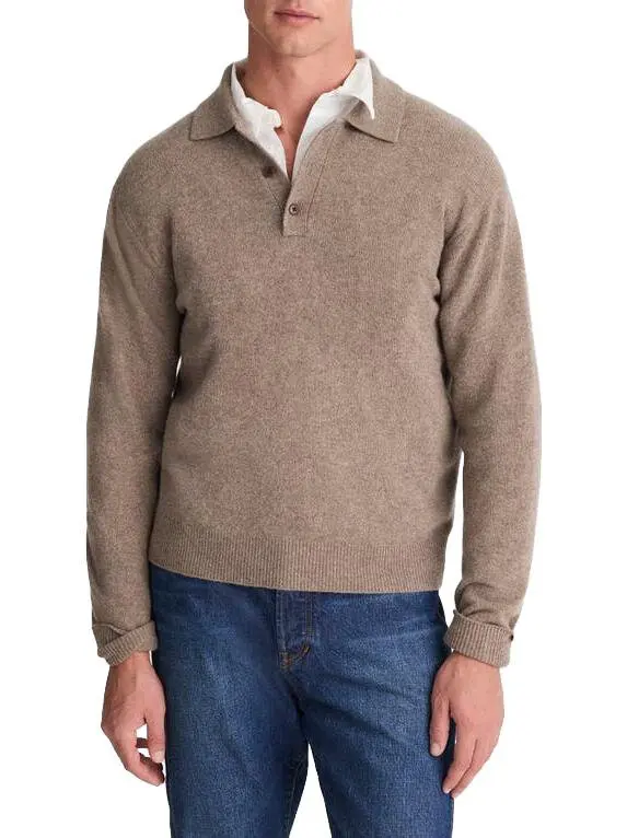 Madewell Merino Wool Polo Sweater - Heather Grey