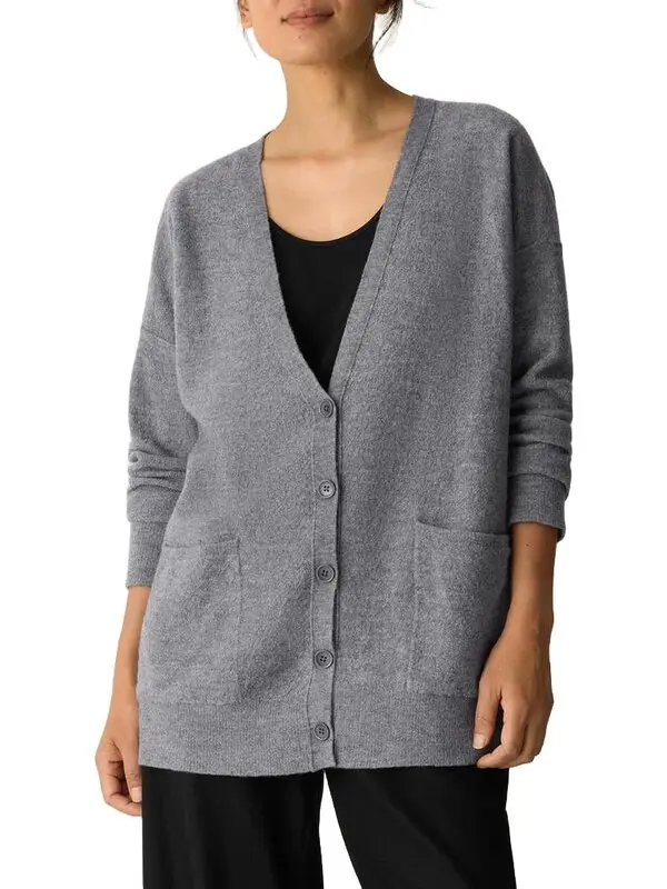 Eileen Fisher Wool Cardigan - Ash