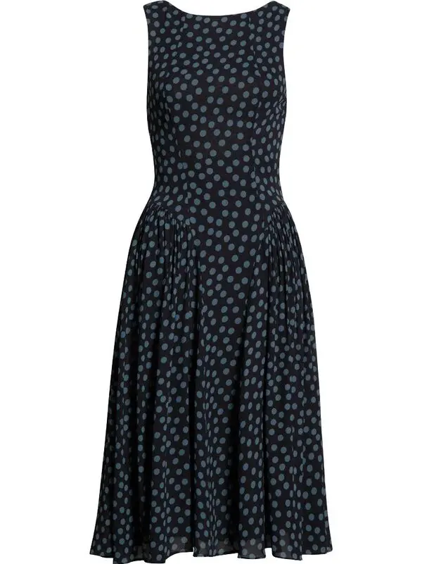 REFORMATION Anelis Polka Dot Midi Dress - Cosmic Dot
