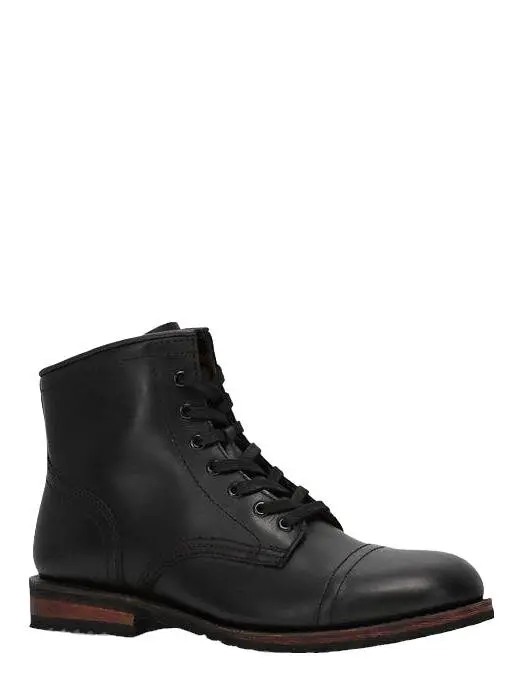 Frye Landon Leather Lace-up Boots - Black