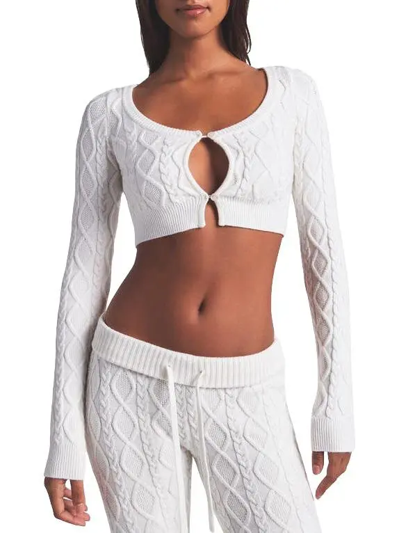 SKIMS Sweater Knit Crop Cardigan - Ivory